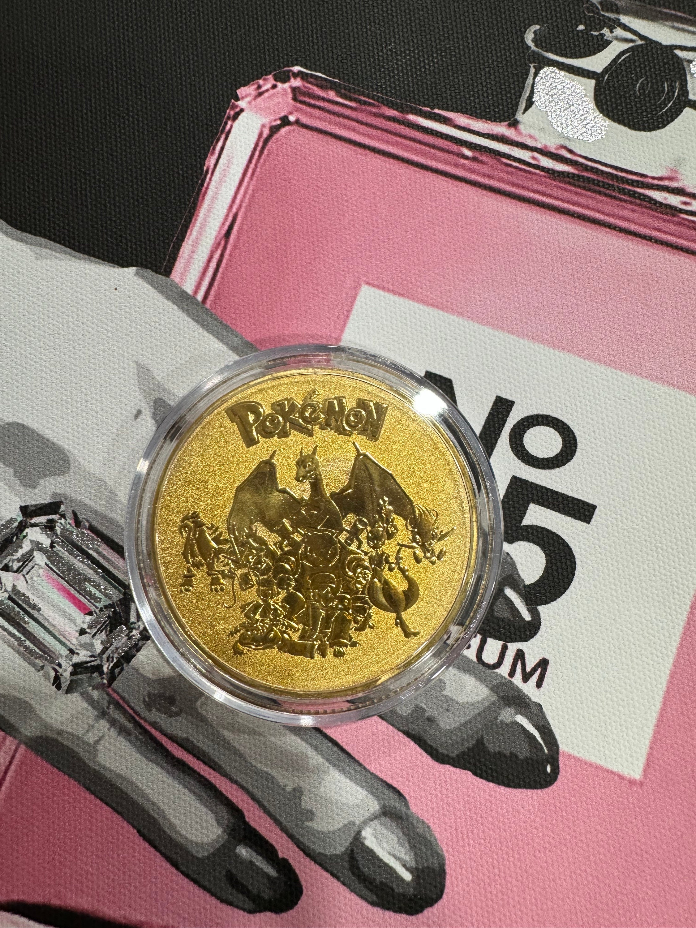 Gold Pokemon Coins Entei Full Metal Heavy! - Etsy