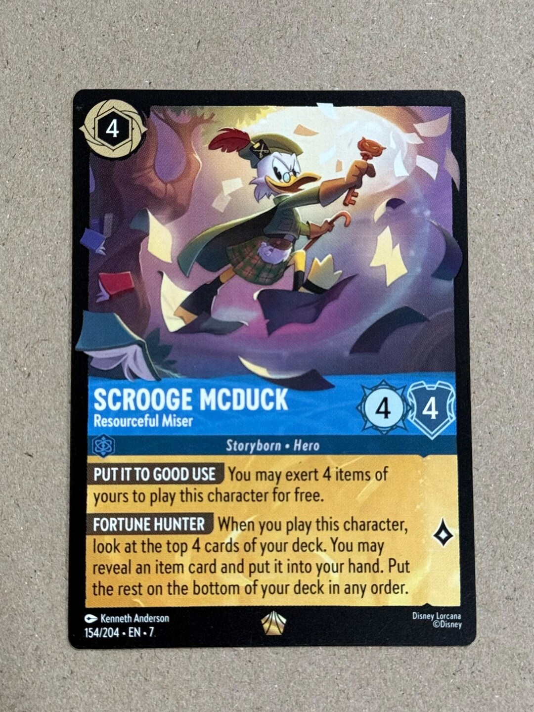 Scrooge Mcduck - Resourceful Miser Proxy Card (chapter 7) - Etsy