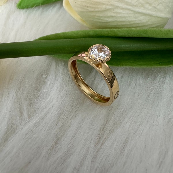 18k Gold Ring - Etsy