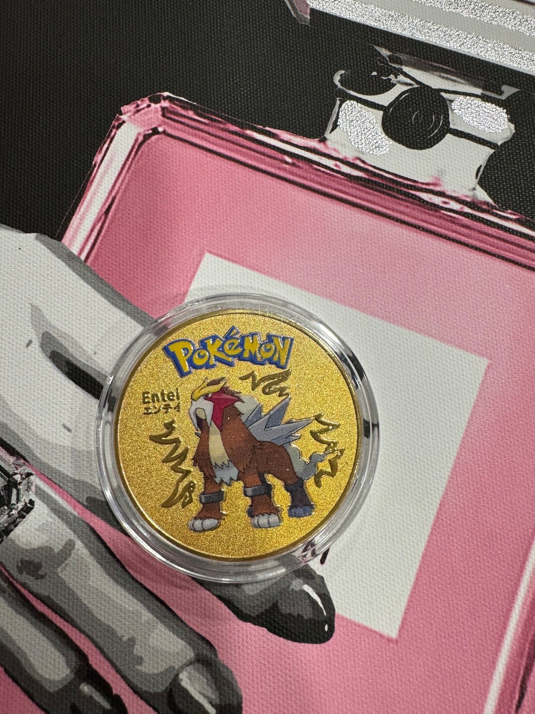 Gold Pokemon Coins Entei Full Metal Heavy! - Etsy