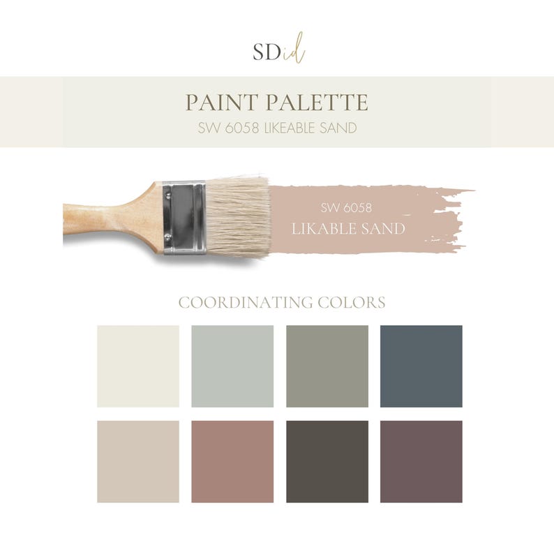 Soft Neutral Paint Palette Guide, Sherwin-williams Likeable Sand, Blush ...