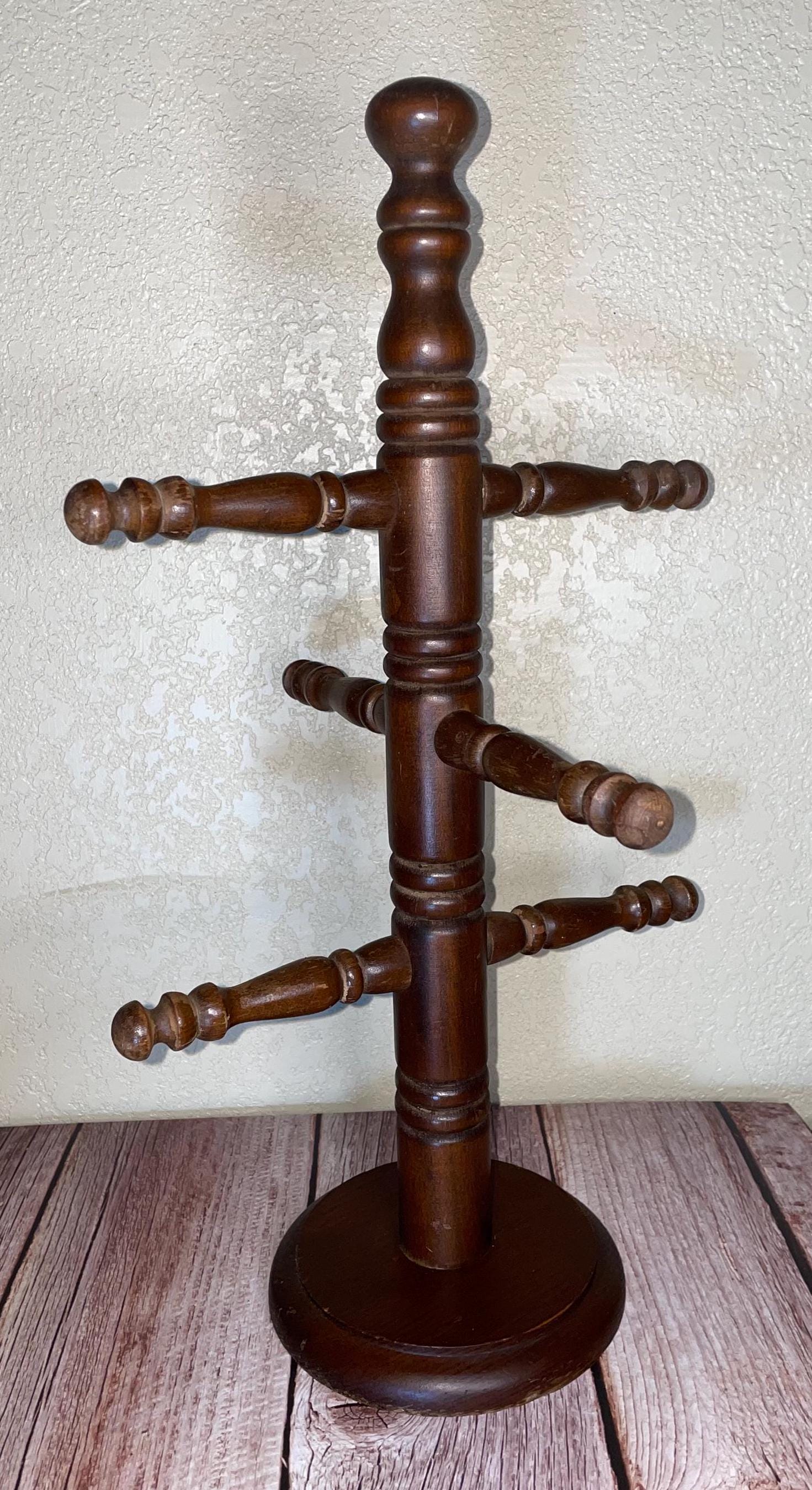 Vintage Mug Tree Wood Coffee Cup Rack Holds 6 Mugs - Etsy