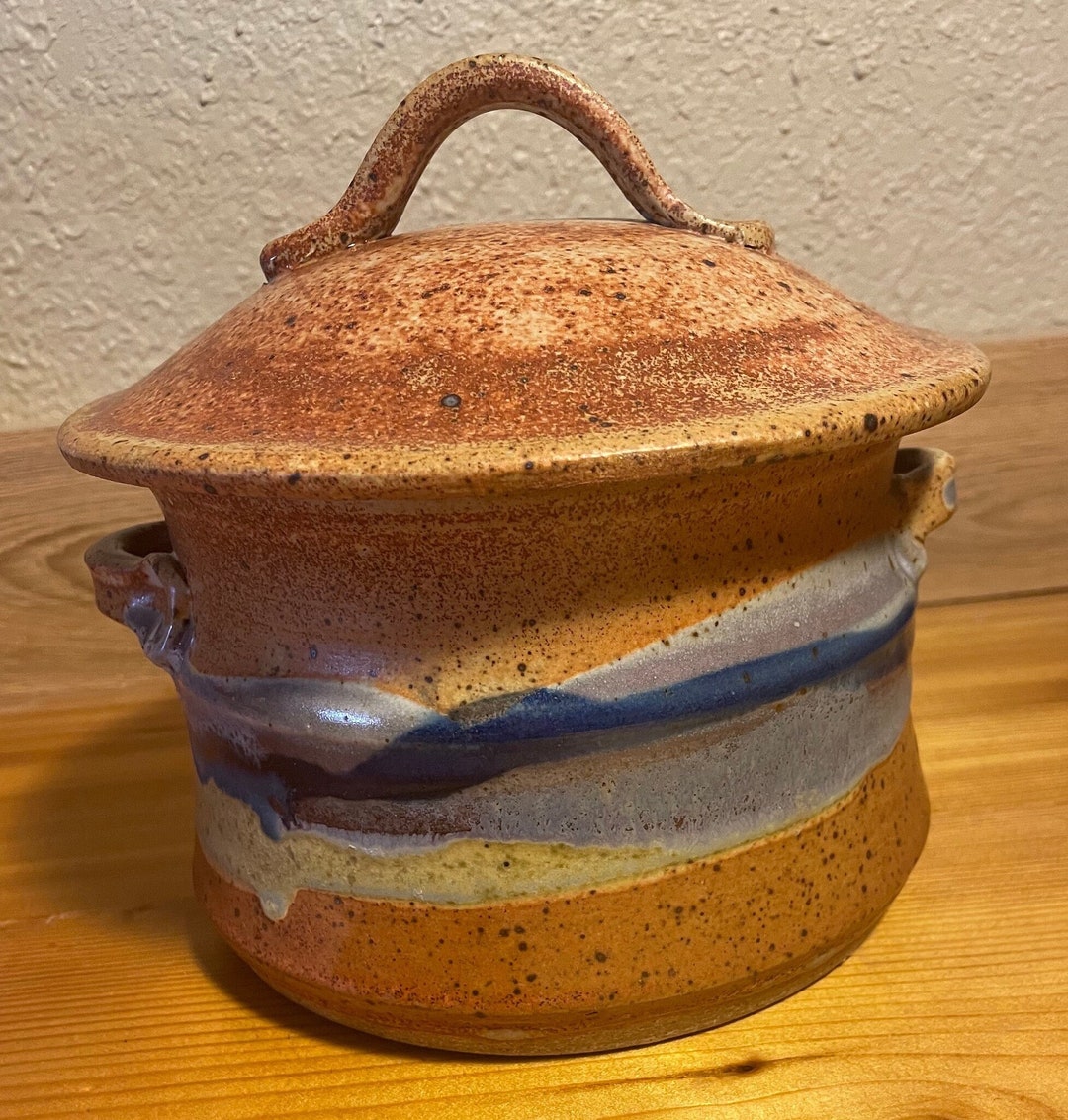 Vintage Studio Pottery Bonnema Maine Potters Covered Casserole Pot With ...