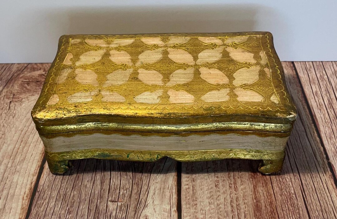 Vintage Italian Box Florentine Box Gilded Made in Italy Gold Wood ...