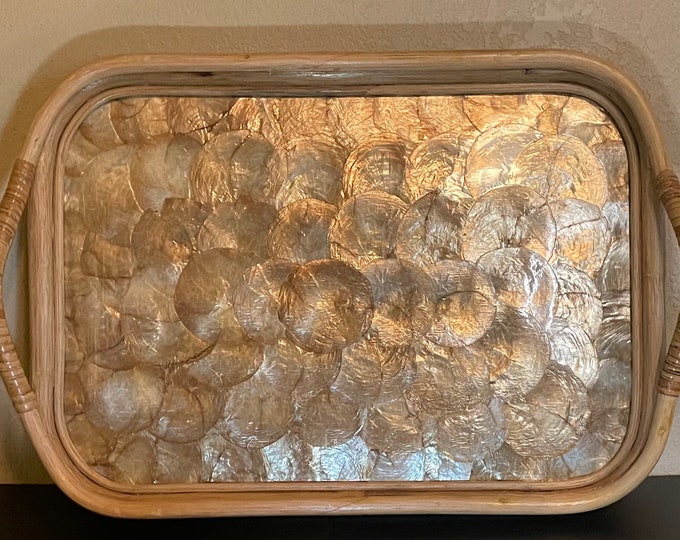 Capiz Shell Long Trays Set of 3 Made in Philippines, Windowpane Oysters ...
