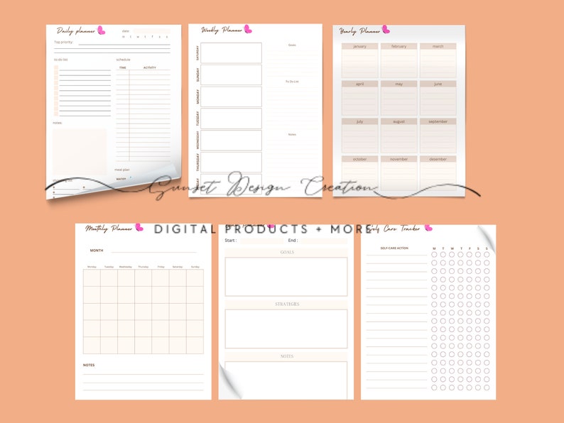 Life Planner Digital PDF for Bujo, Bullet, Journal, Spreads, Pages ...