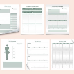 Health & Wellness Planner, Digital PDF for Bujo, Bullet, Journal ...