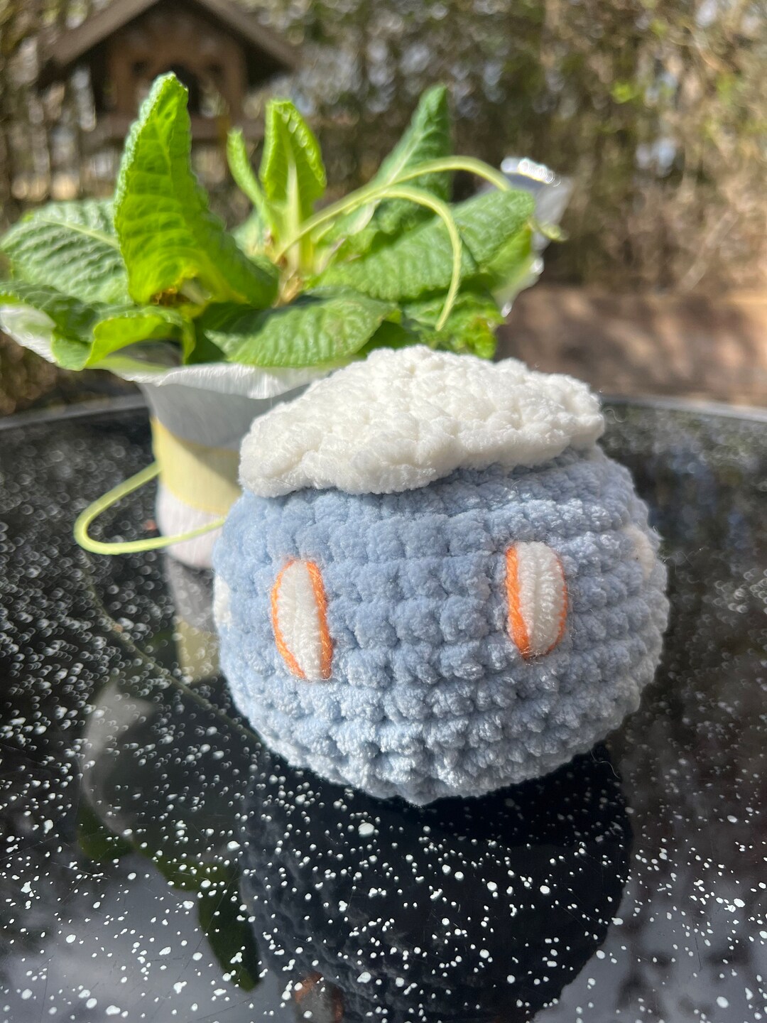 Handmade Fluffy Cryo Slime From Genshin Impact Crochet Plush - Etsy