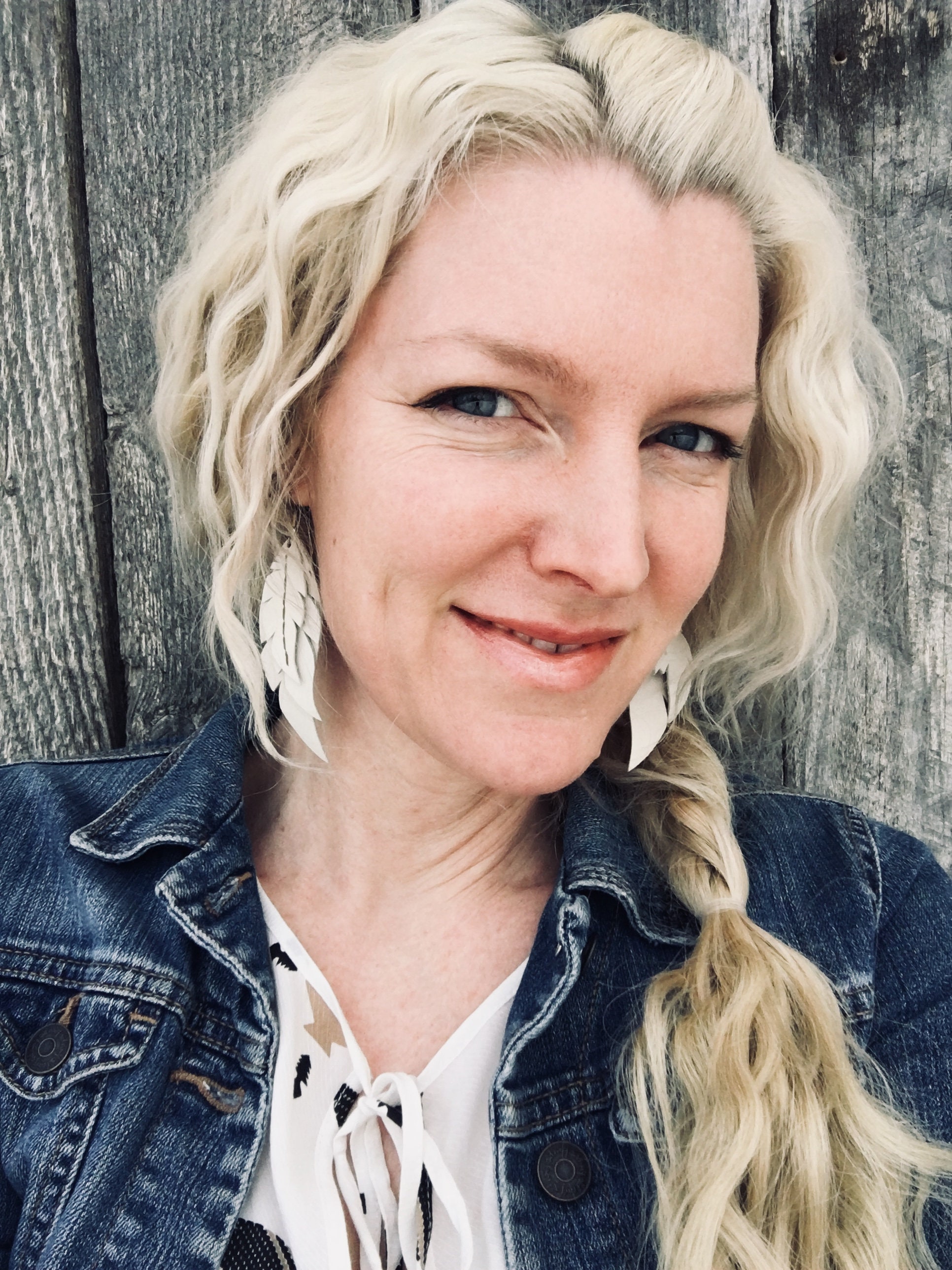 Lumin~ Leather Feather Earrings - Etsy