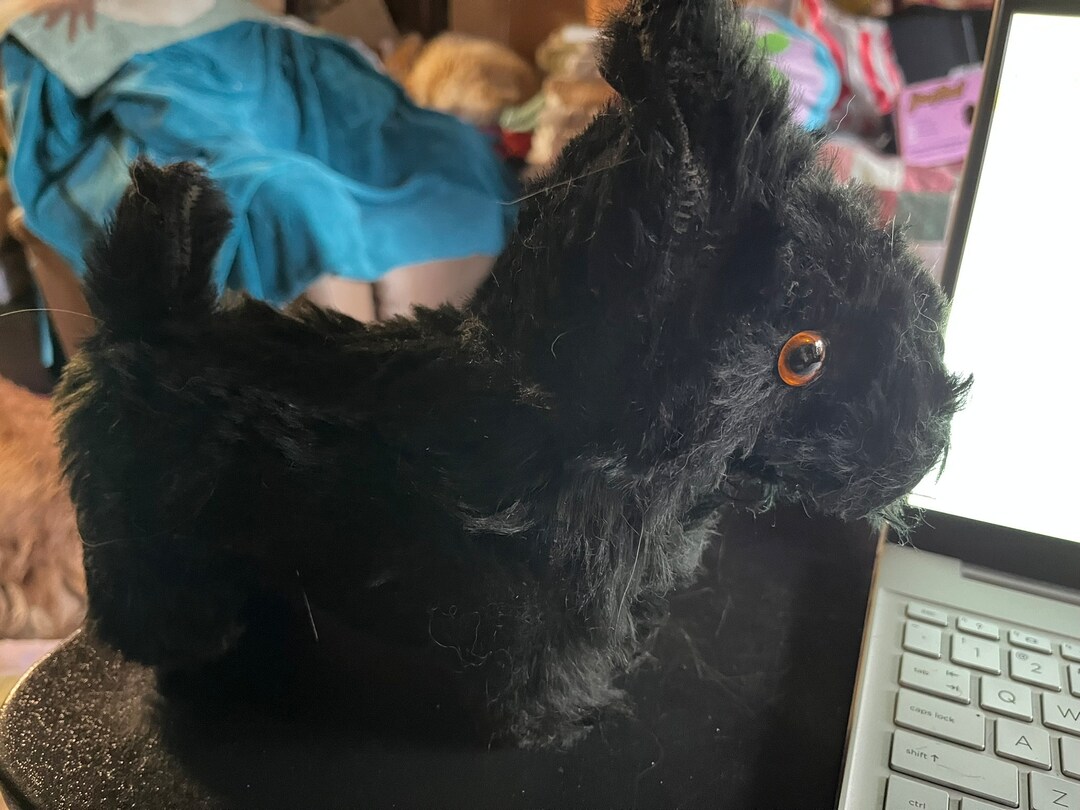 Vintage Mohair Black Scotty Toy Dog, Nose to Tail 11" - Etsy