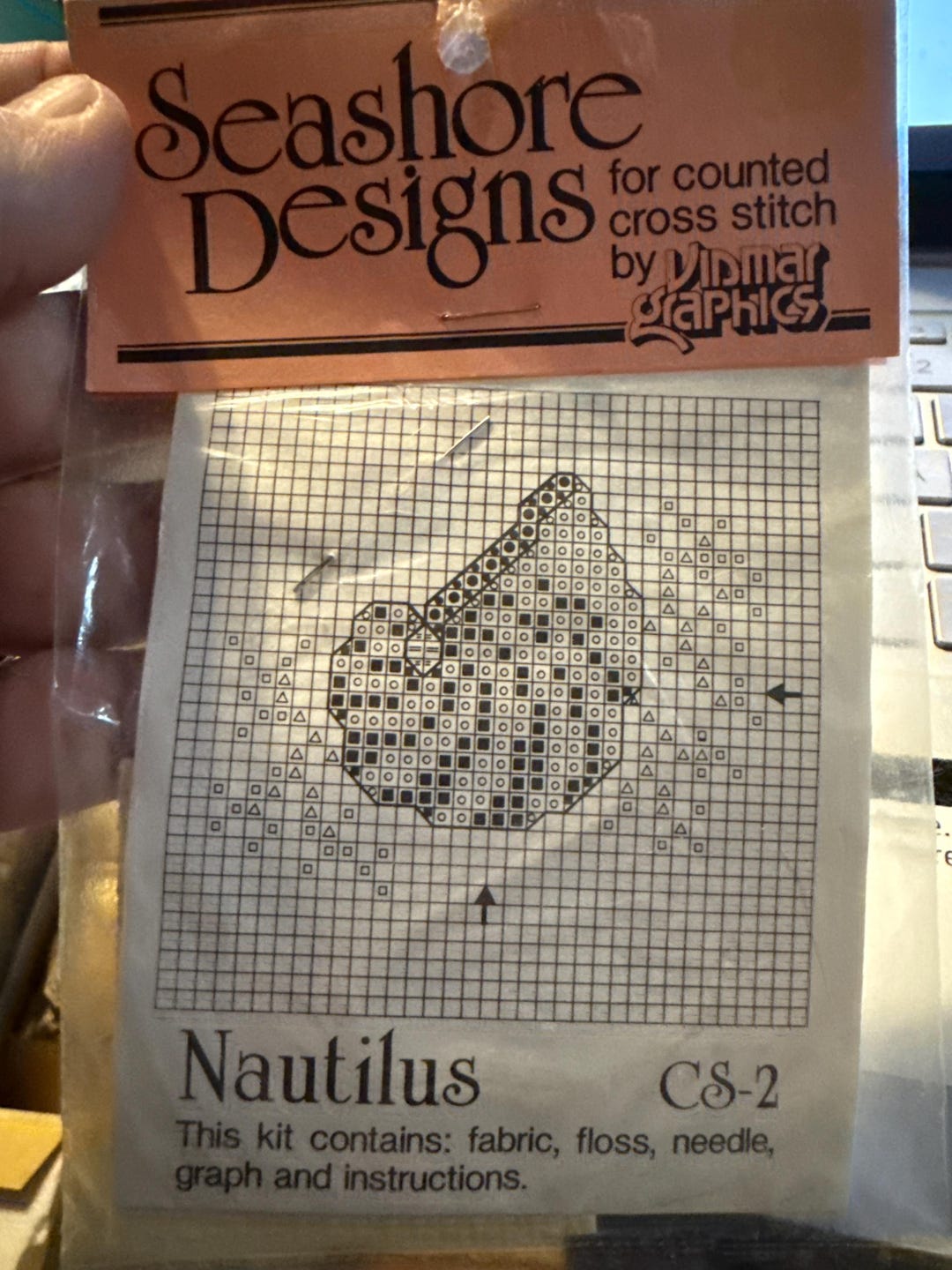 Seashore Designs Nautilus Cross Stitch Kit • Coastal Shell Pattern ...