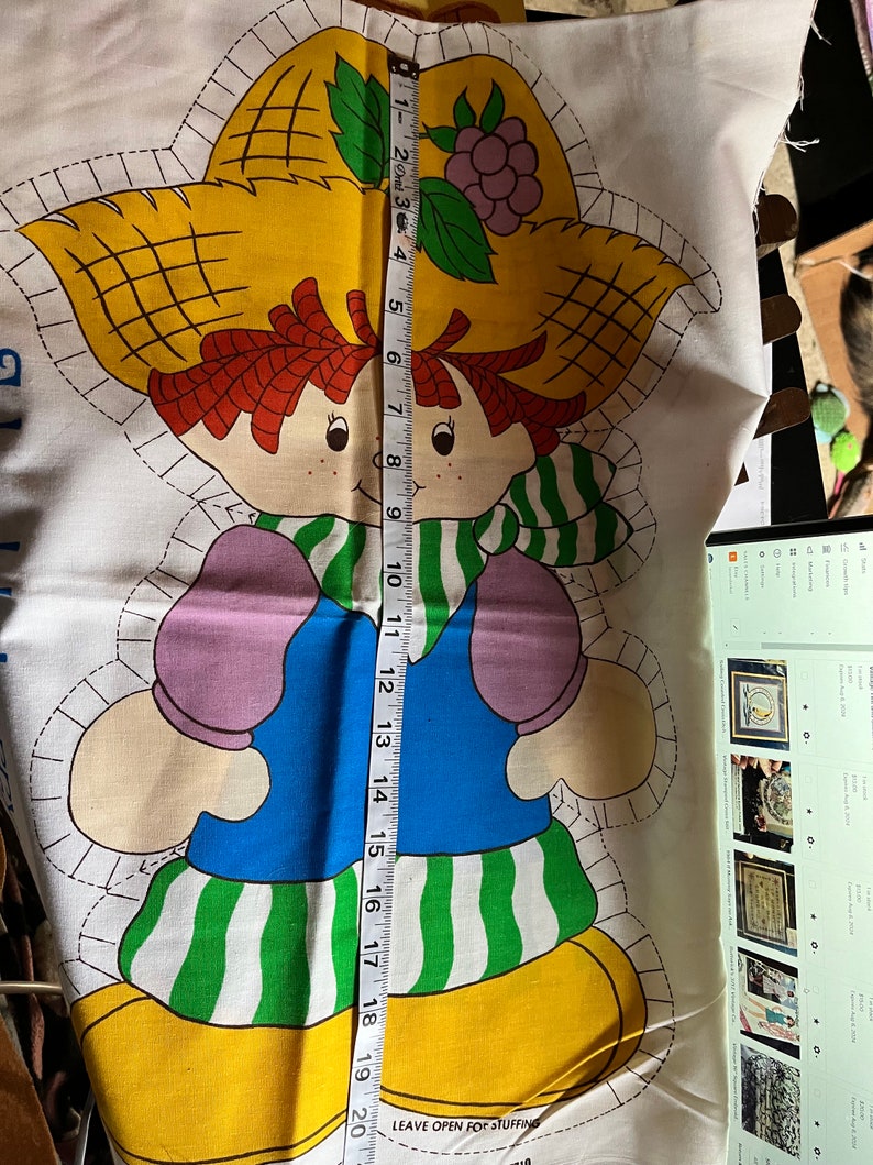 1980 Huckleberry Pie, Strawberry Shortcake Friend, 20" Stuffed Pillow ...
