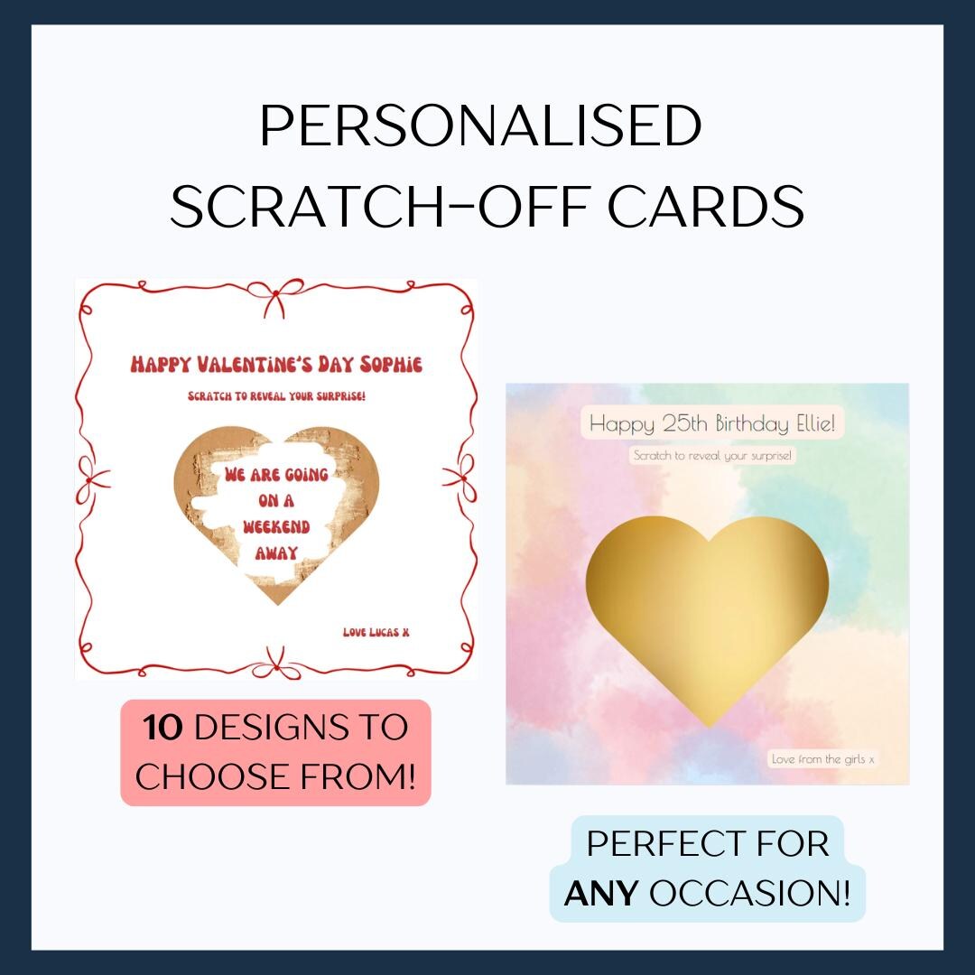 Personalised Scratch off Ticket Card | Valentines Day Gift | Birthday ...