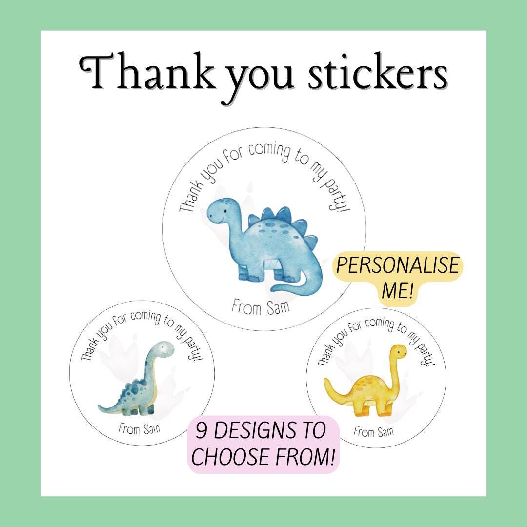 Thank You for Coming Stickers | Thank You Stickers | Boy Birthday ...