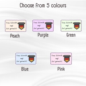 Personalised German Teacher Stickers - 65 Matte Stickers for Reward ...