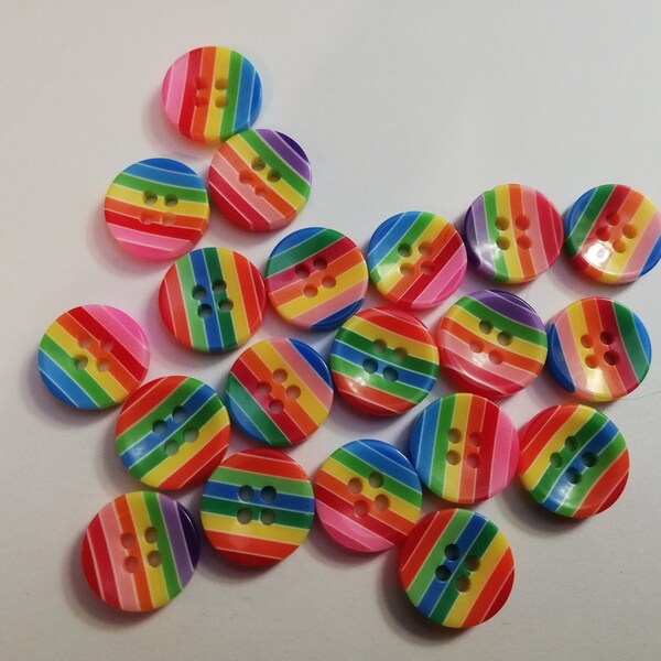 Striped Buttons - Etsy
