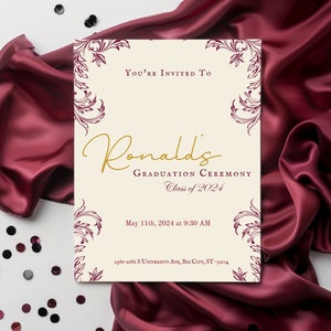 2024 Graduation Flyer, Editable Template, Graduation Invitation ...