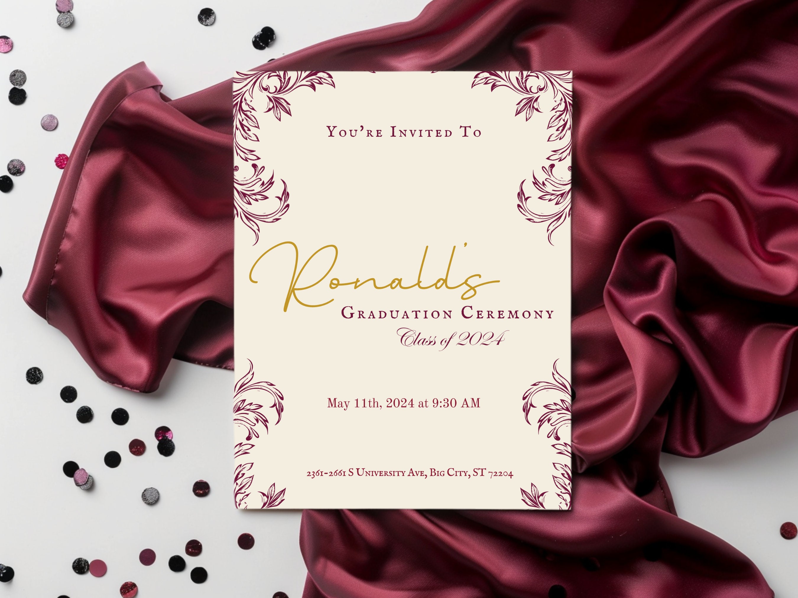 2024 Graduation Flyer, Editable Template, Graduation Invitation ...