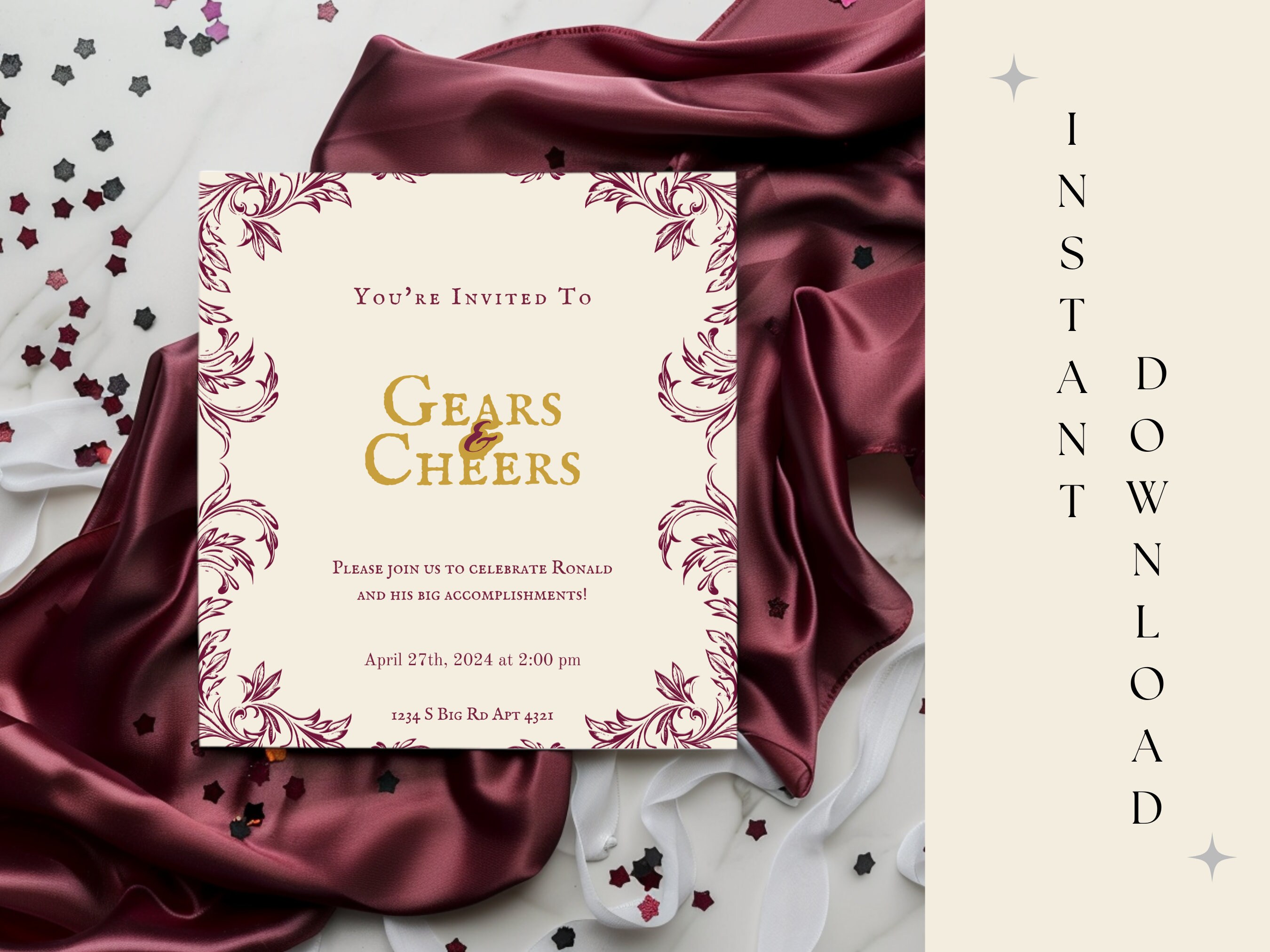 Graduation Party Invitation Insert Card Class of 2024 Any School Colors ...