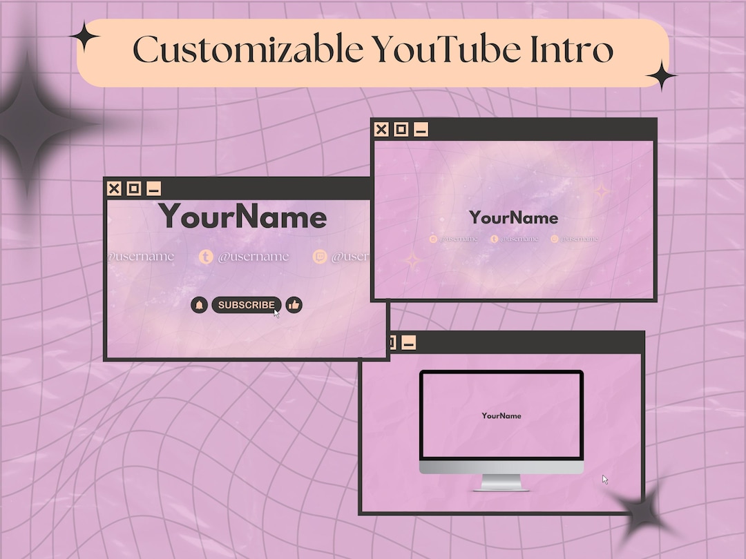 Cyber Aesthetic Youtube Intro Template for Girl Gamers & Tech-savvy ...