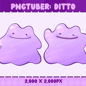 Pngtuber - Ditto | Twitch | Youtube | Stream Asset | Chibi | Cute ...