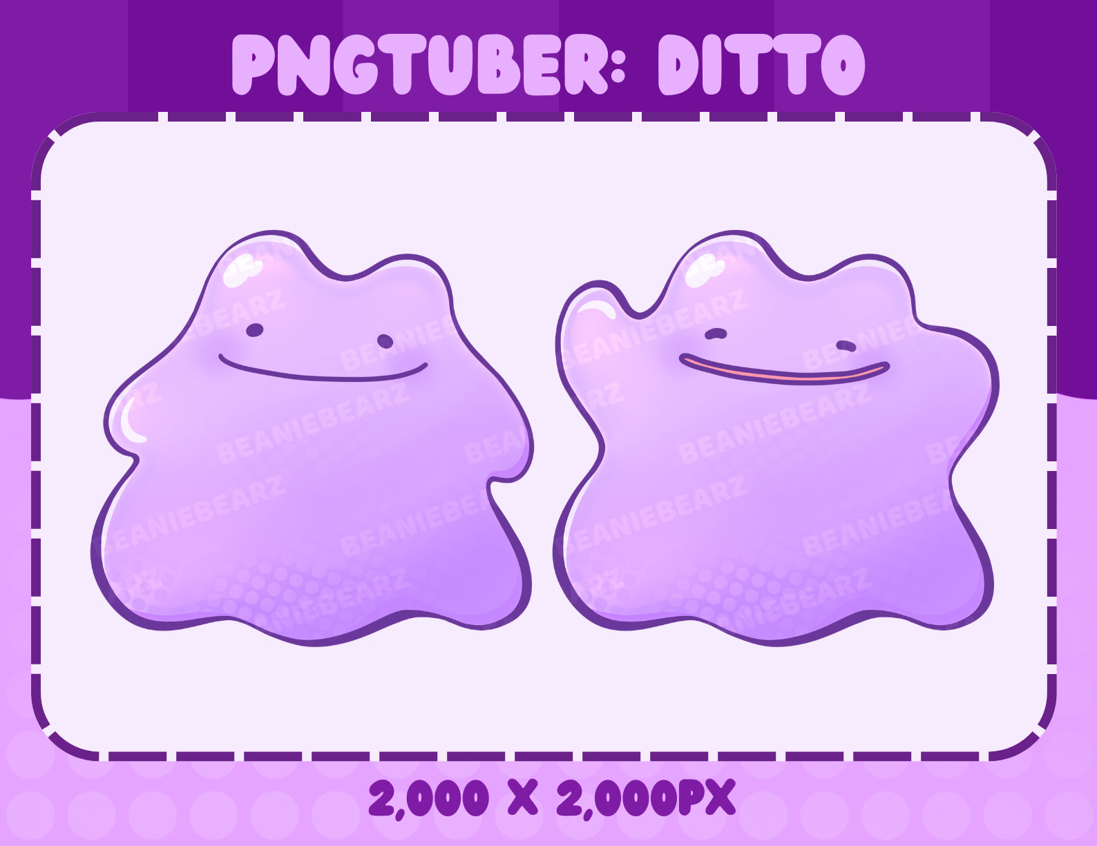 Pngtuber - Ditto | Twitch | Youtube | Stream Asset | Chibi | Cute ...