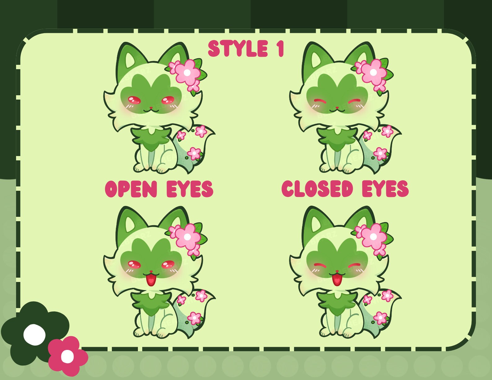 Pngtuber Sprigatito Twitch Youtube Stream Asset Chibi Cute Kawaii ...