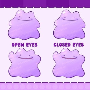 Pngtuber - Ditto | Twitch | Youtube | Stream Asset | Chibi | Cute ...