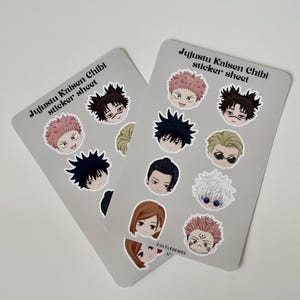 JJK Chibi Sticker Sheet | Anime Stickers - Etsy