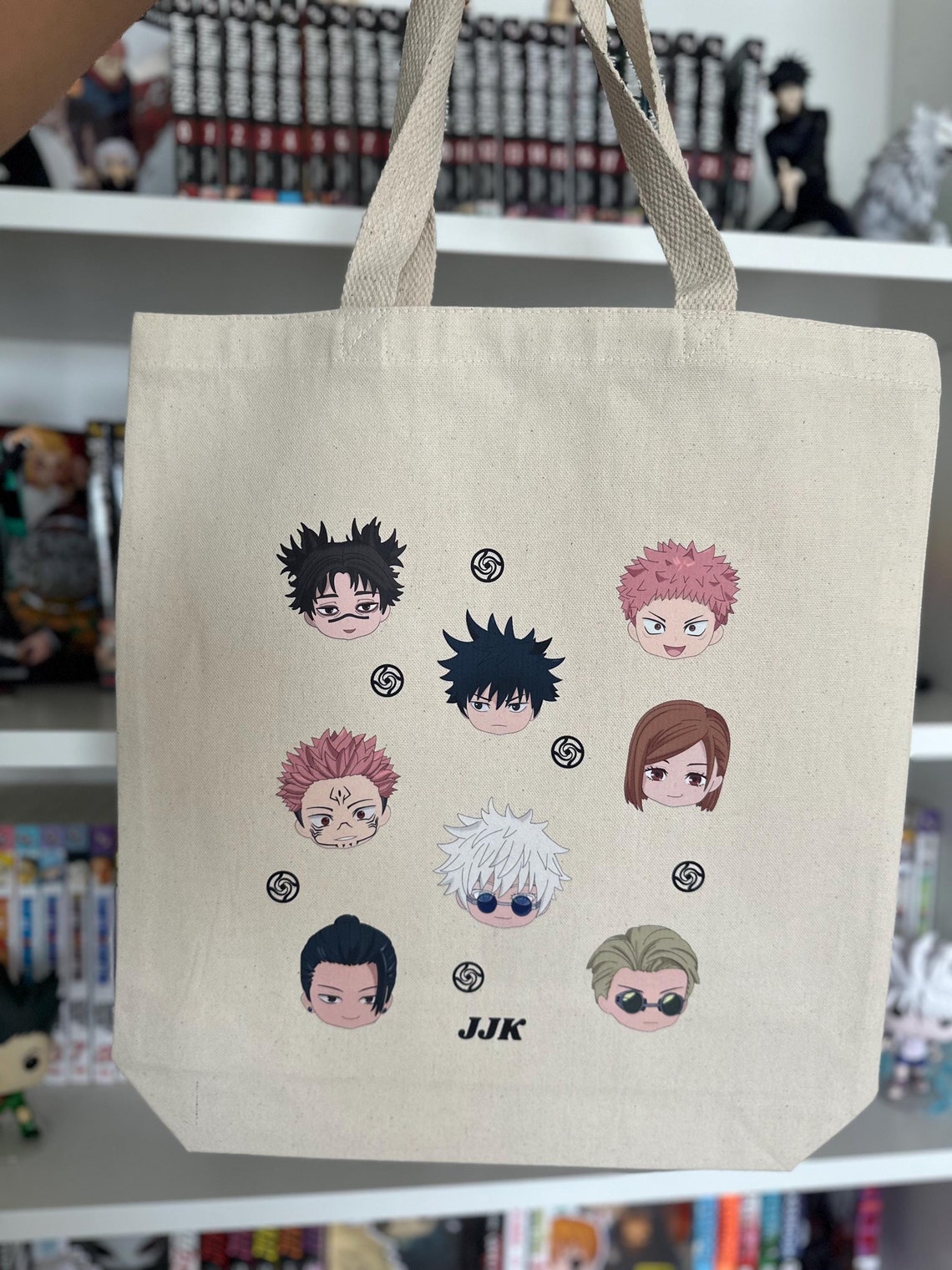 JJK Chibi Tote Bag | Anime Tote Bag - Etsy