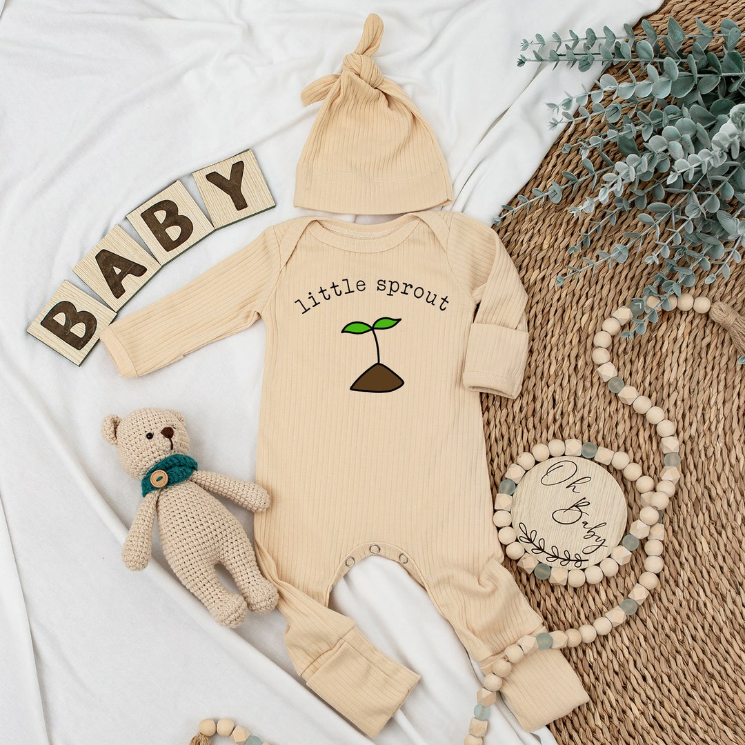 Little Sprout Baby Bodysuit and Hat Set, Set Baby Clothes Prefect Baby ...