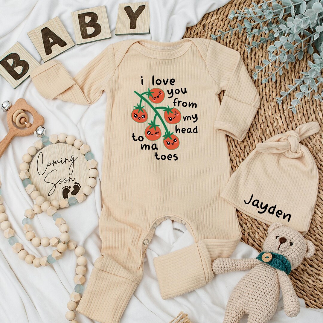 I Love You From My Head Tomatoes Baby Bodysuit, Cute Tomato Baby ...