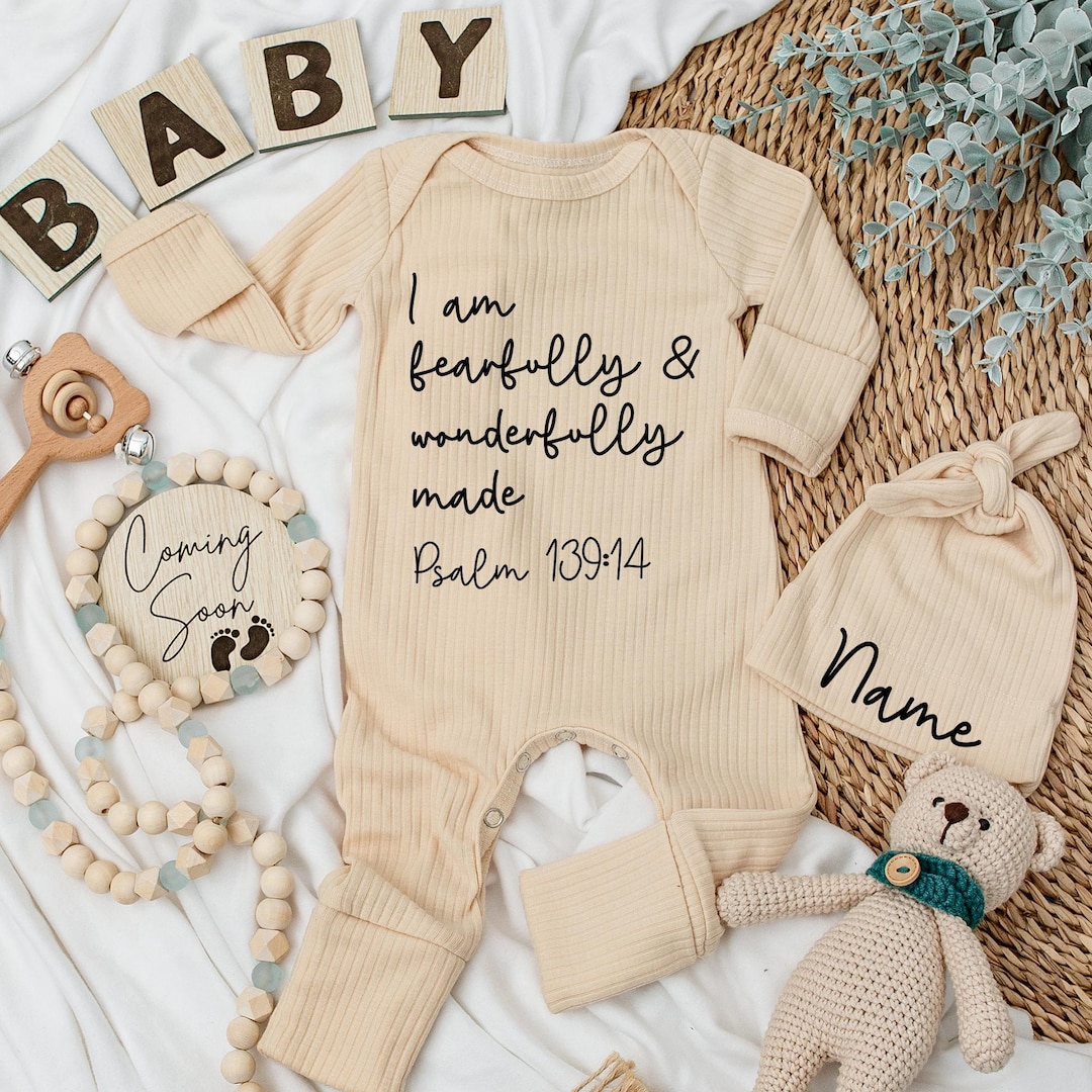 Christian Baby Bodysuit, I Am Fearfully and Wonderfully Made Jesus ...
