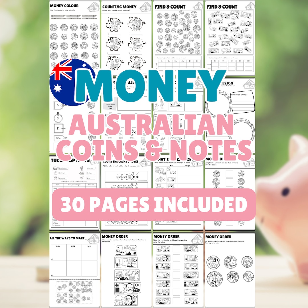 Australian Money Worksheets, Math Money Activities, Counting Money ...