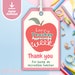 Teacher Appreciation Thank You Gift Tag Printable | Teacher ...
