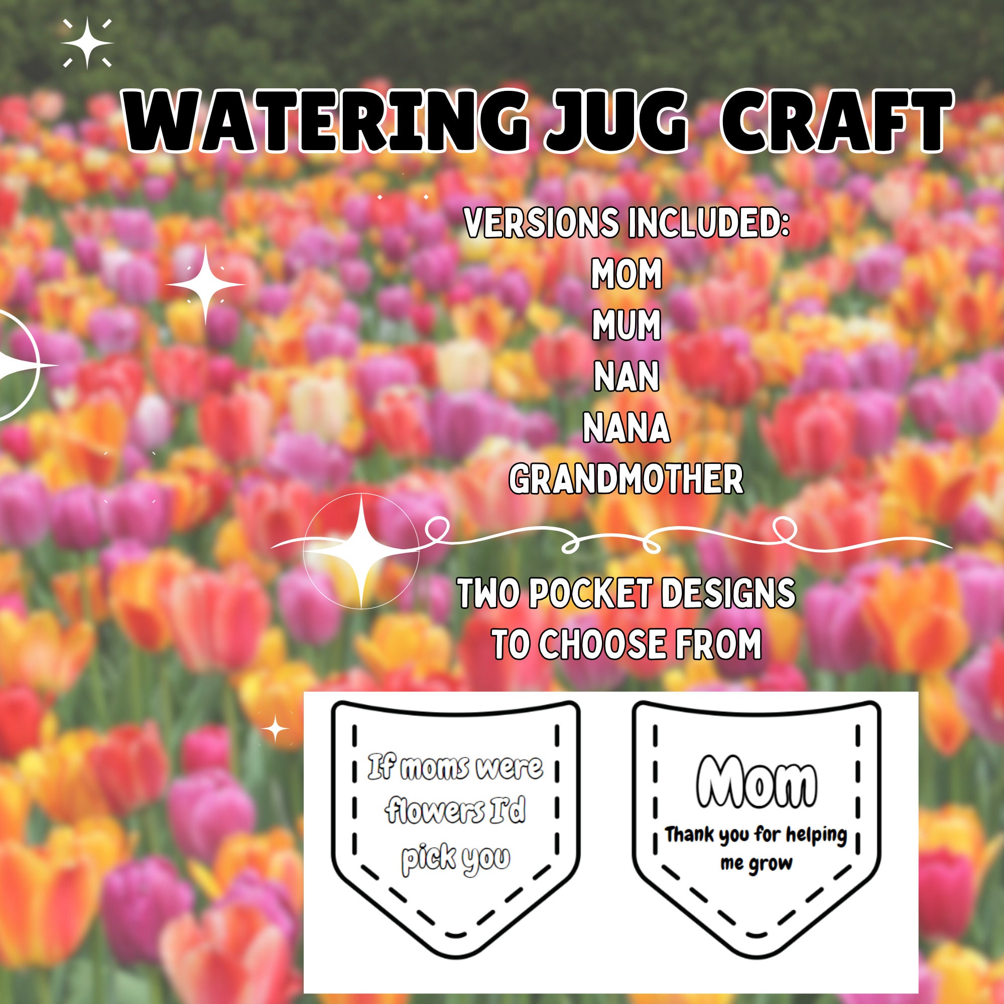 Mother's Day Craft Ideas Watering Jug Craft Kit, Easy Mothers Day Craft ...