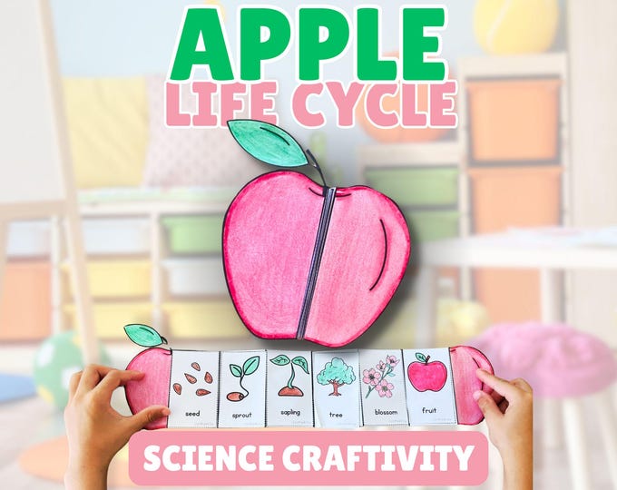 Apple Life Cycle Kids Craft - Etsy Canada