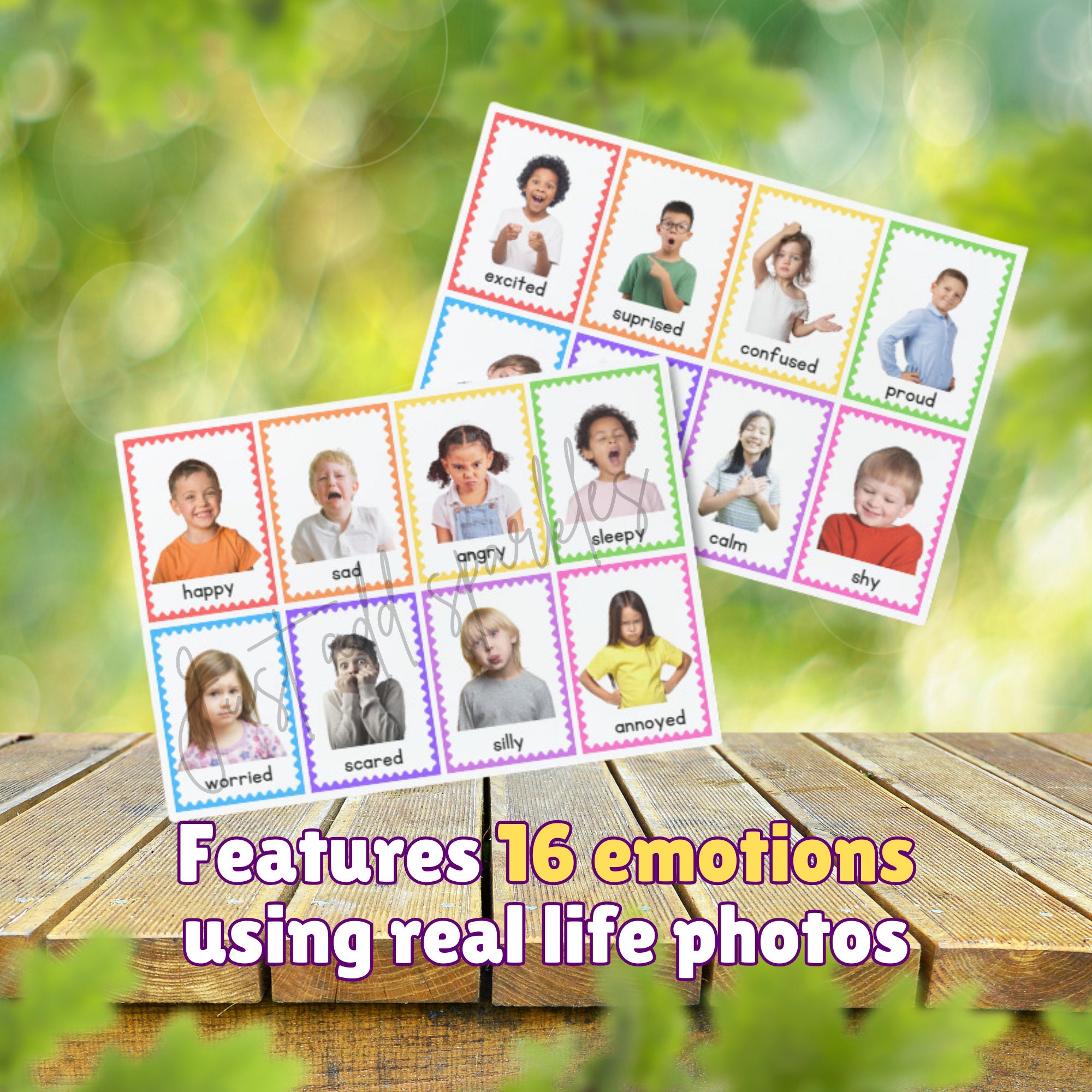 Emotions Flash Cards, Montessori Materials, Early Learning ...