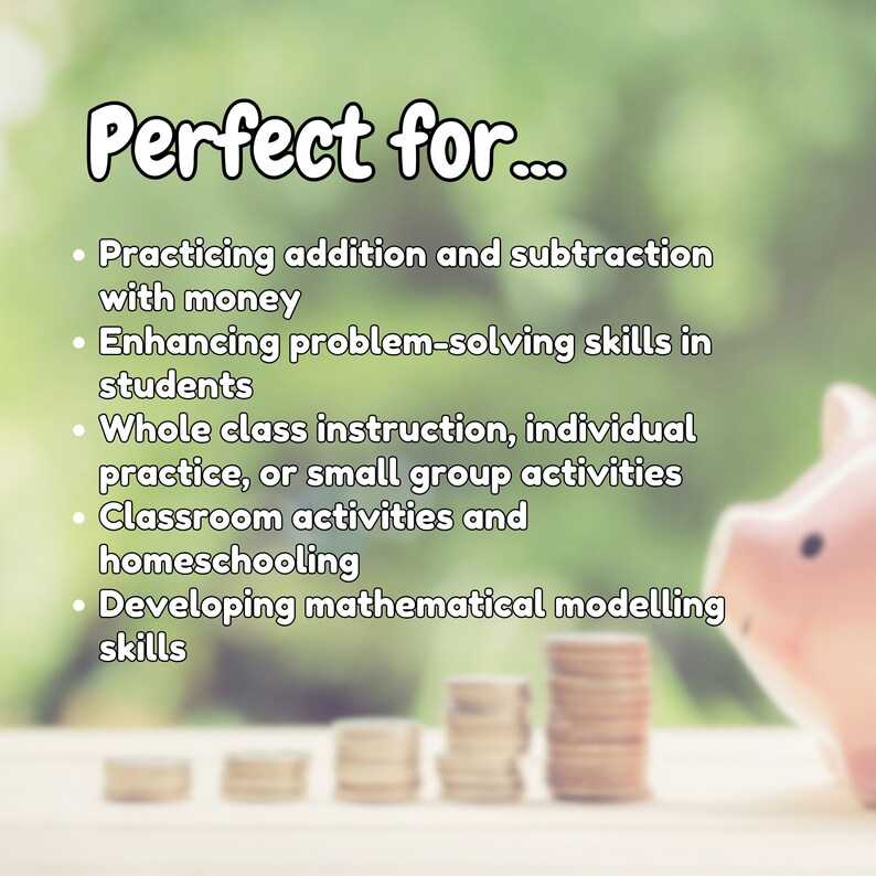 Math Money Word Problem Task Cards, Counting Money, Make Change, Math ...