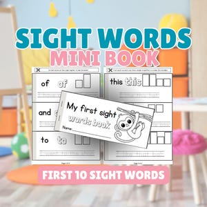 Sight Words Book, Top 10 Sight Words, Beginner Writer, Writing Practice ...