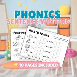 CVC Sentence Structure, Sentence Writing, Short Vowels, Phonics, Sight ...