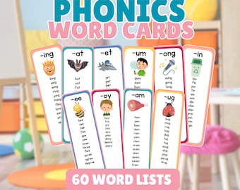 CVC Words, Phonics Cards Printable, Kindergarten Reading, CVC Word ...