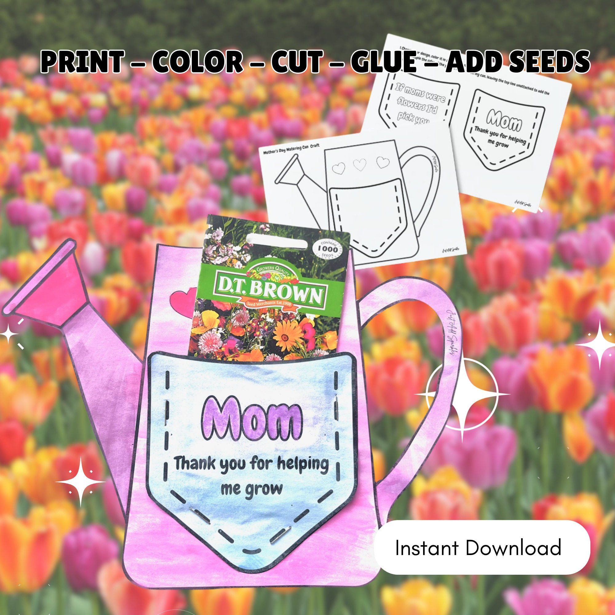 Mother's Day Craft Ideas Watering Jug Craft Kit, Easy Mothers Day Craft ...