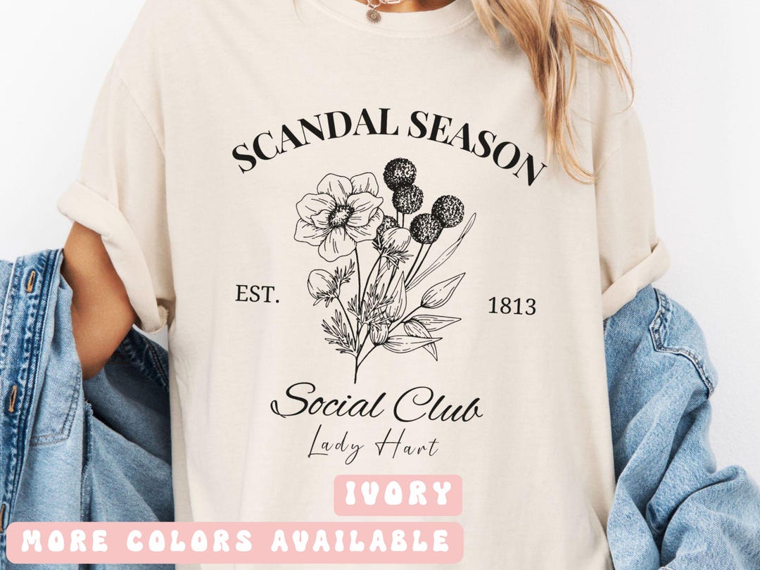 Personalised Scandal Season Shirt, Comfort Colors® Bookish T-shirt ...