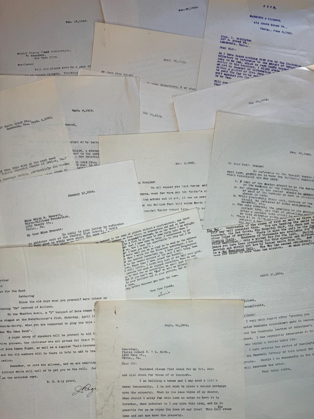Vintage 1920s Typed Letters for Junk Journaling, Collage or ...