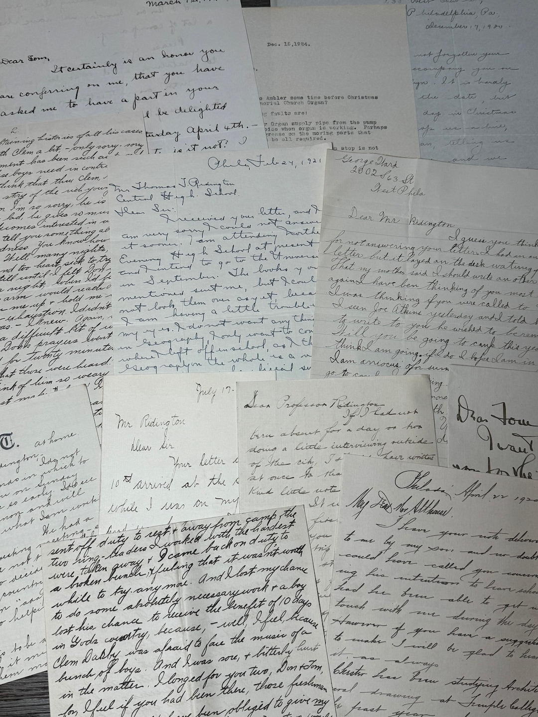 1920’s Handwritten or Typed Letters for Junk Journaling, Collage or ...