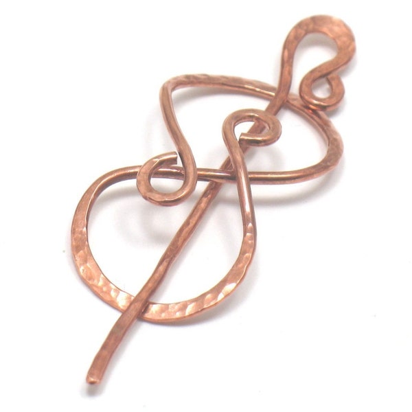 Copper Shawl Pin - Etsy