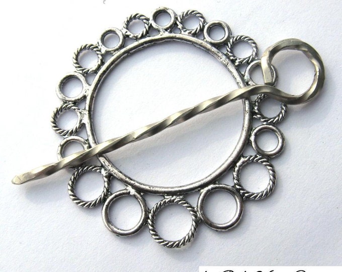TWISTED Shawl Pin or Scarf Pin Sclupted in Silver. Closure - Etsy
