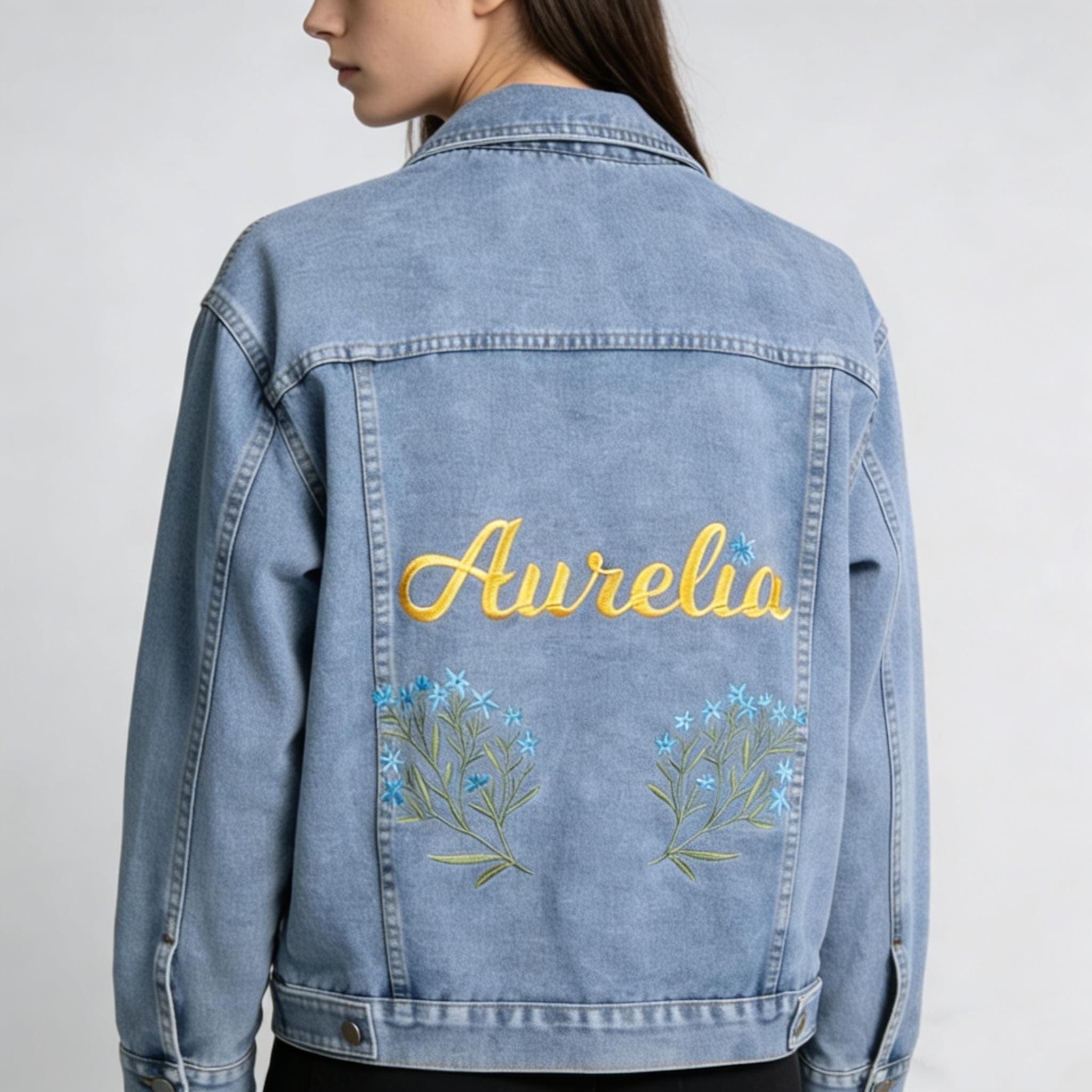 Personalized Jean Jackets Women Embroidered Denim Jackets for Best ...