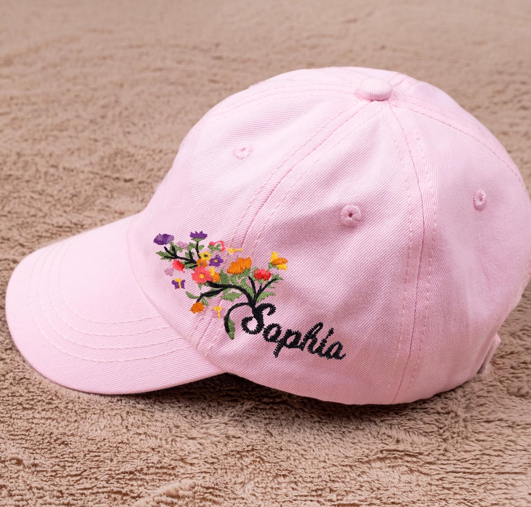 Personalized Kids Baseball Cap Hand Embroidered Caps With Name Toddler ...